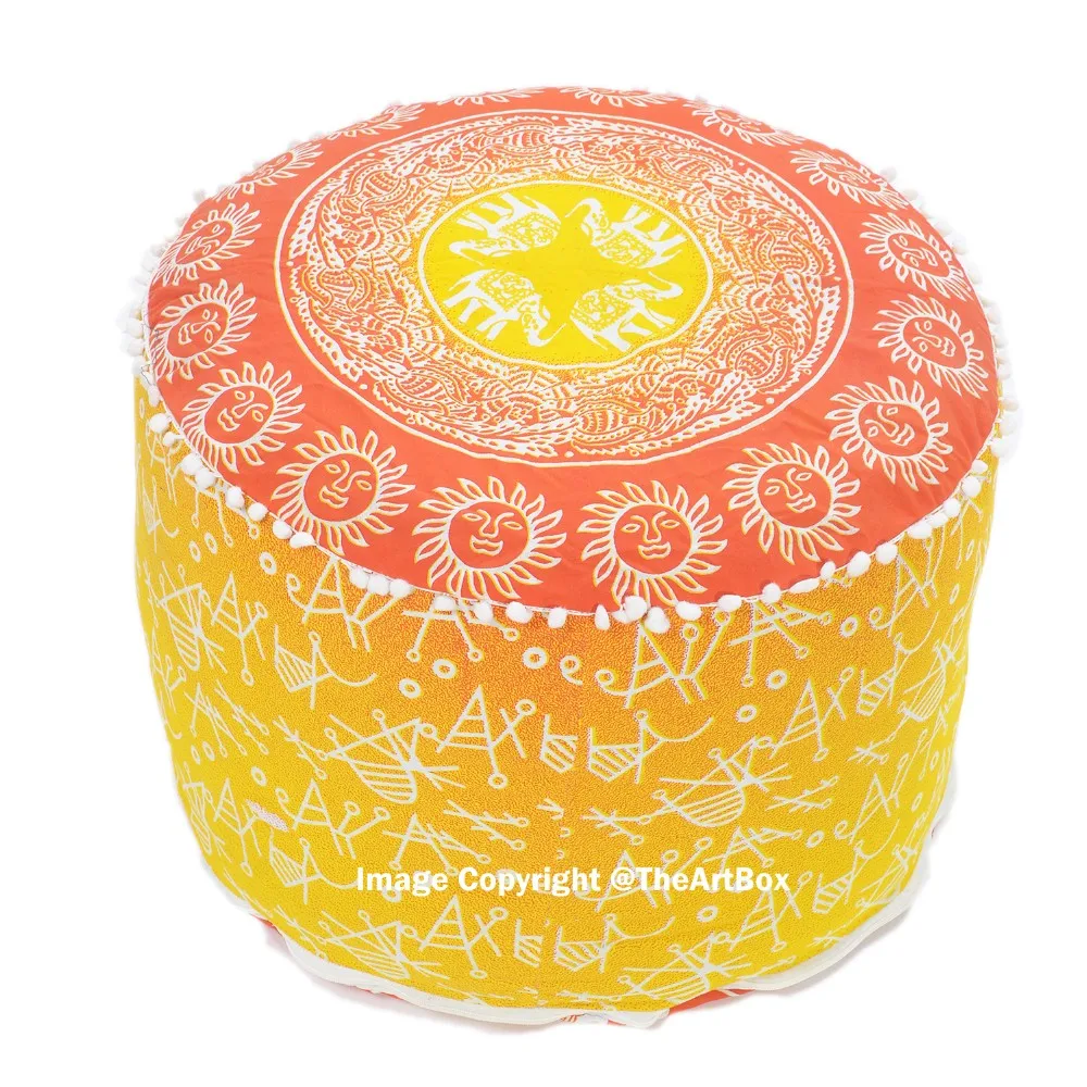 Indian Comfortable Pouffe Sitting Puffs - Beautiful Ottoman