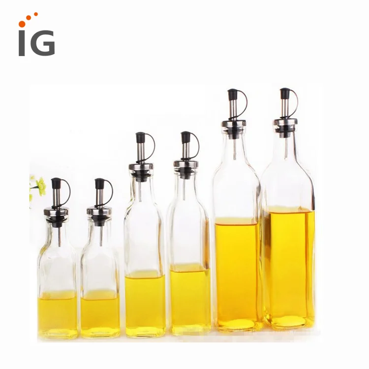 IG Glass Liquid Condiment Bottles - Durable & Leakproof