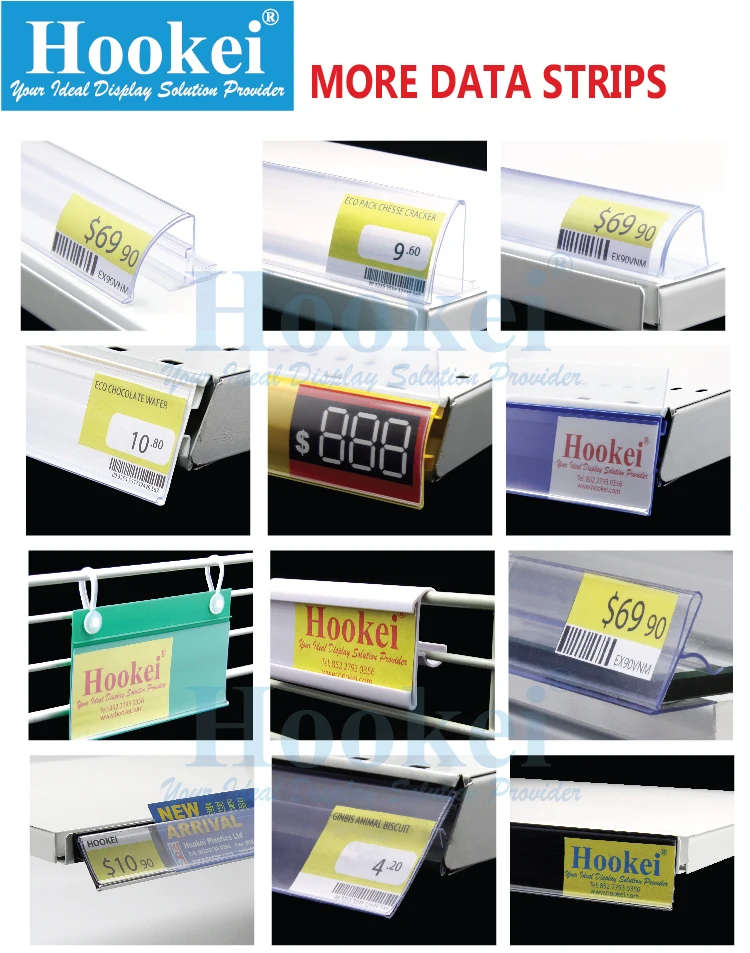 Data Strip Supermarket Label Display Strip Shelf PVC Plastic Data Strip ...