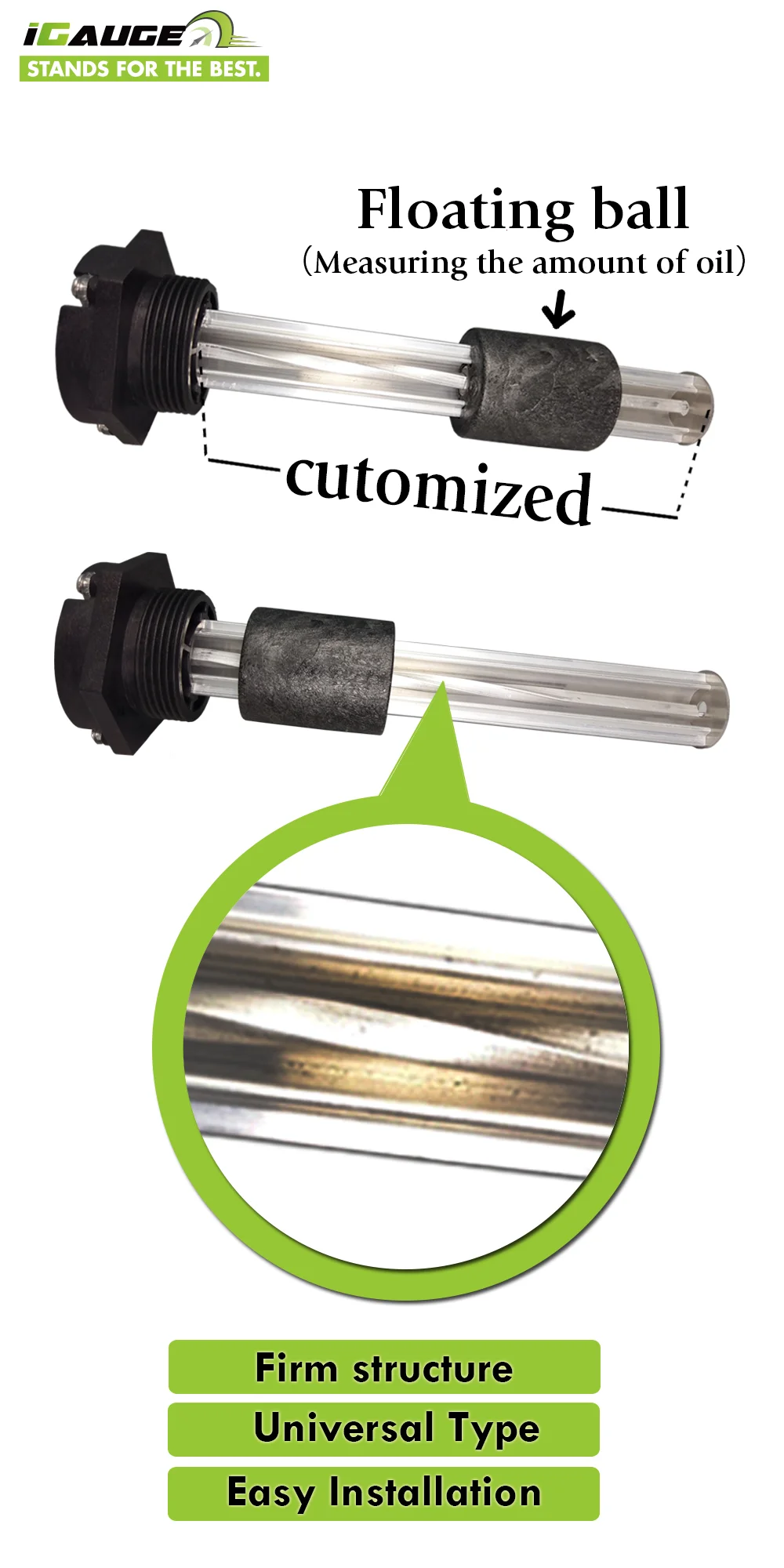 Universal Tank Level Mechanical Fuel Level Gauge - Igauge