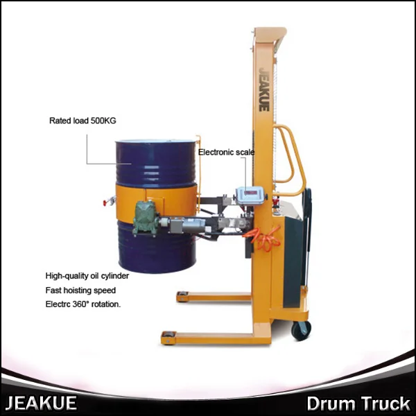 500kg 55 Gallon Manual Hydraulic Oil Drum Lifter Truck Forklift