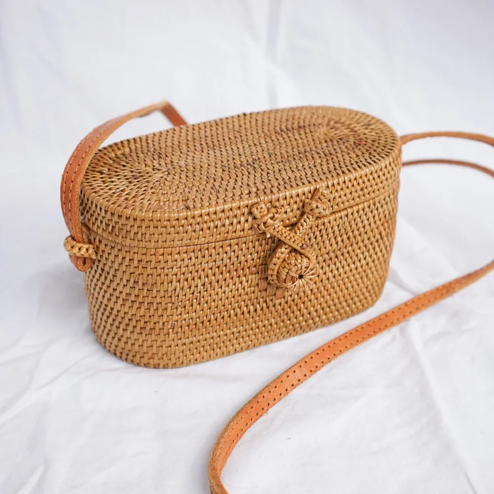 Vintage Natural Rattan Handbag For Summer Holiday/ Natural Rattan ...