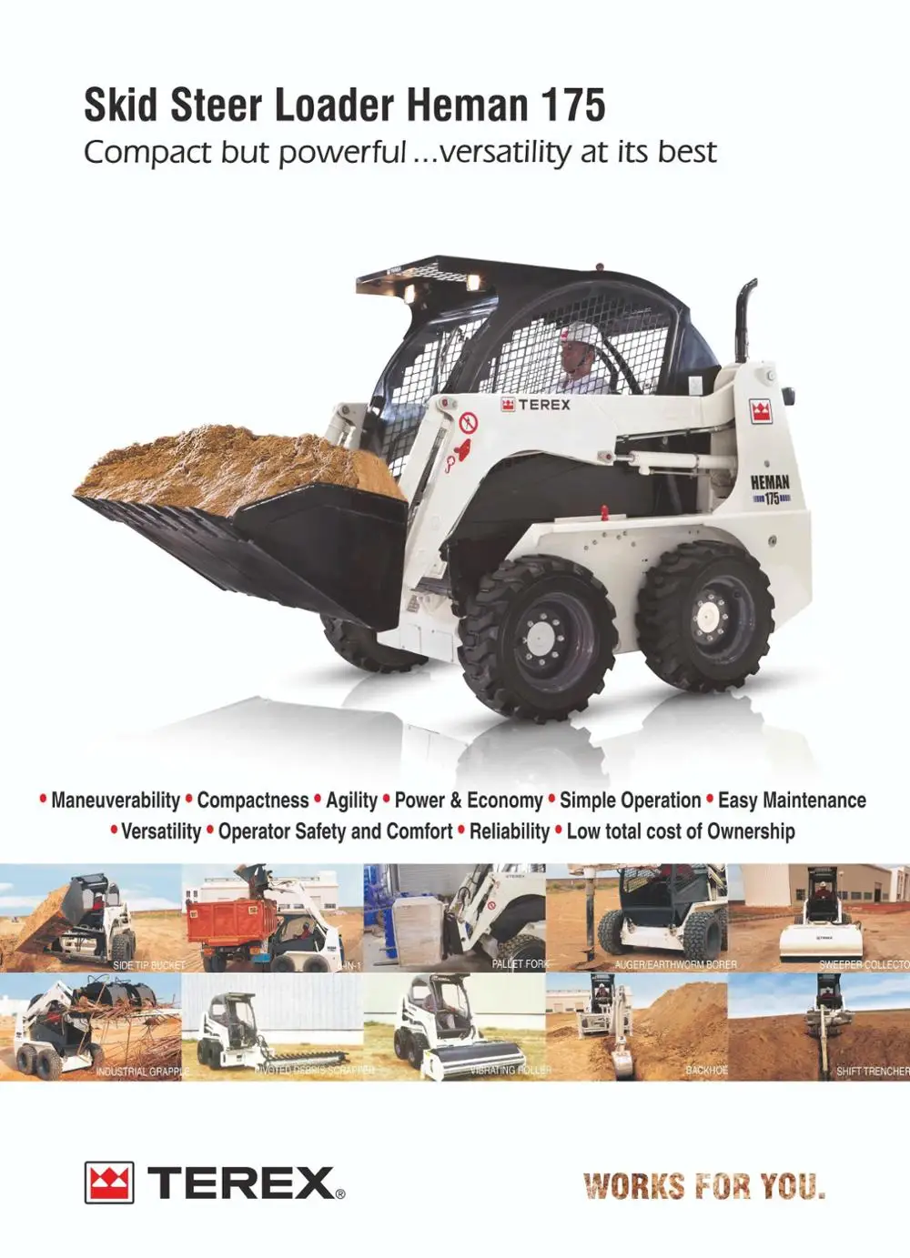 Terex Heman 175 - Buy Skid Steer Loader,Mini Skid Steer Loader,Mini ...