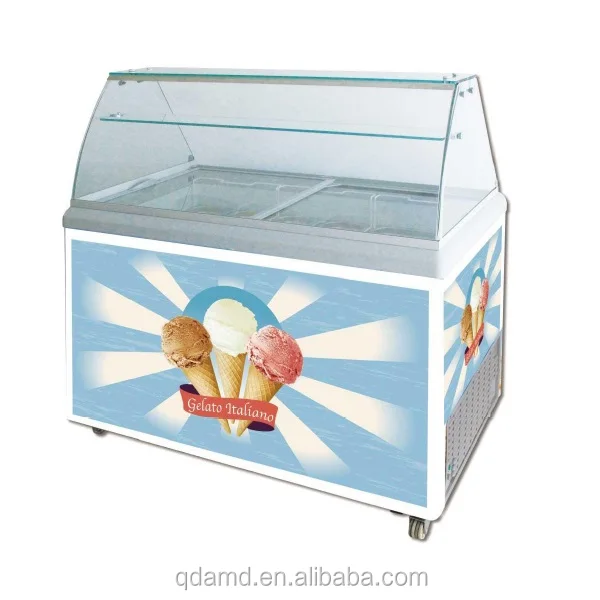 Italian Ice Cream Scoop Display Freezer With Pans/barrels - Buy Italian ...