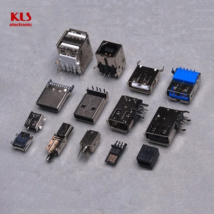 Good Quality 124 Kls Brand Right Angle Pcb Mount Usb Connector - Buy ...