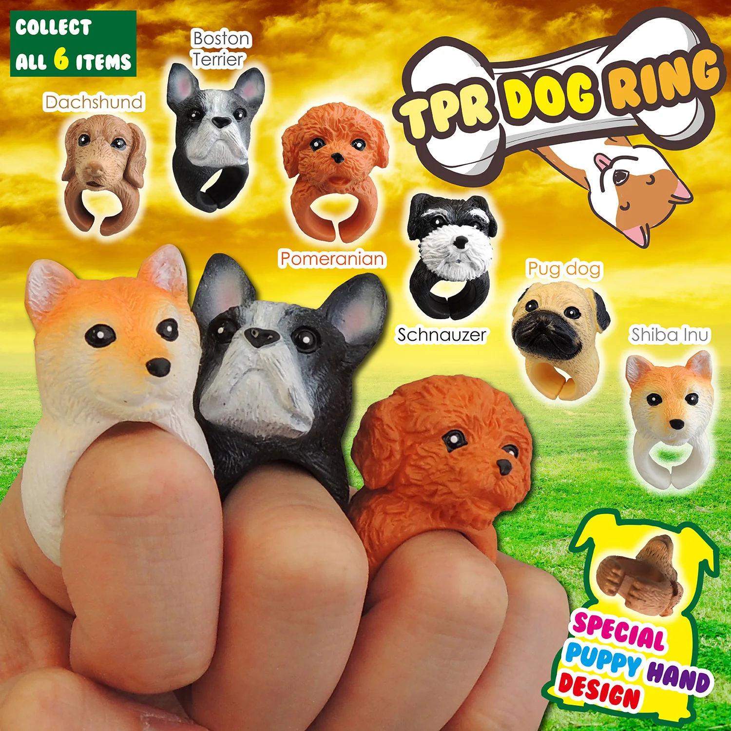Oem Fashion Party Design Soft Plastic Rubber Small Tpr Dog Ring Vending ...