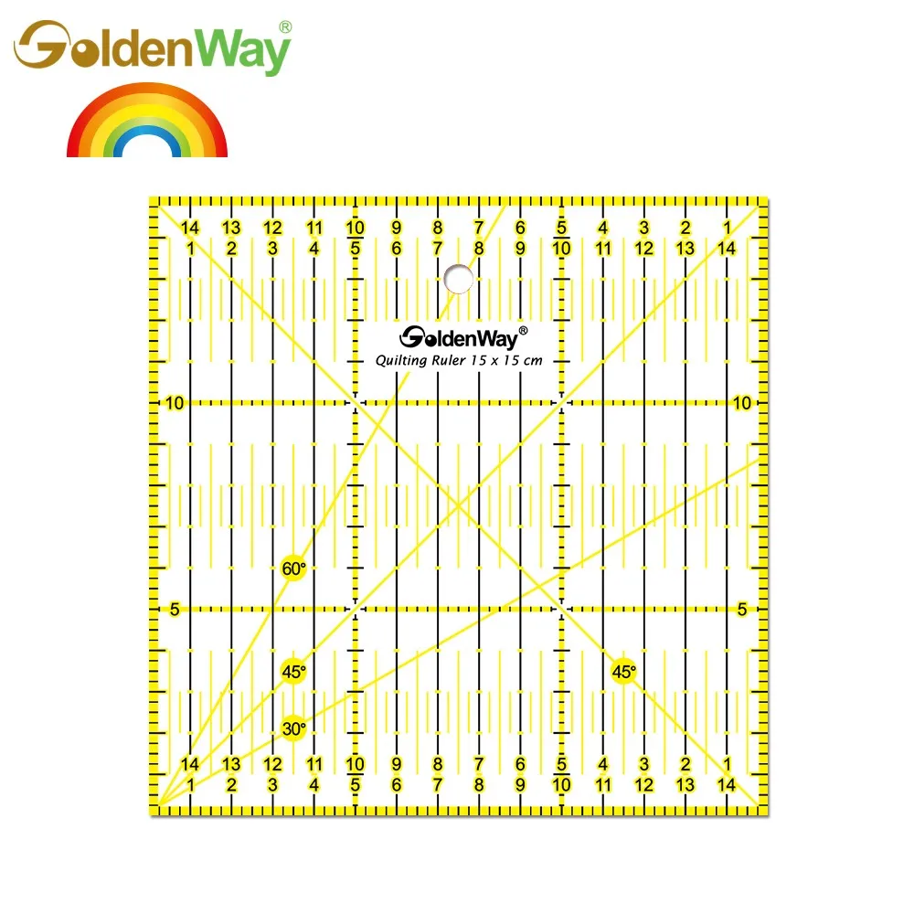 5 Colors Patchwork Square Quilting Ruler for Fabric Cutting
