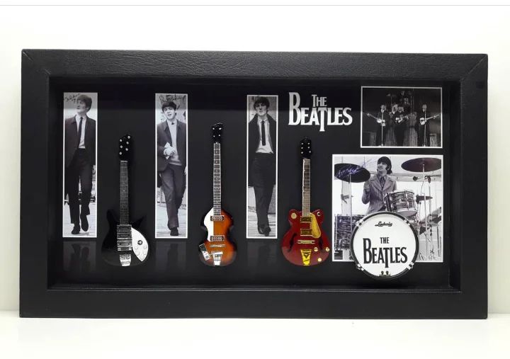 Shadow Box Frame the Beatles - Home Decoration Guitar Theme