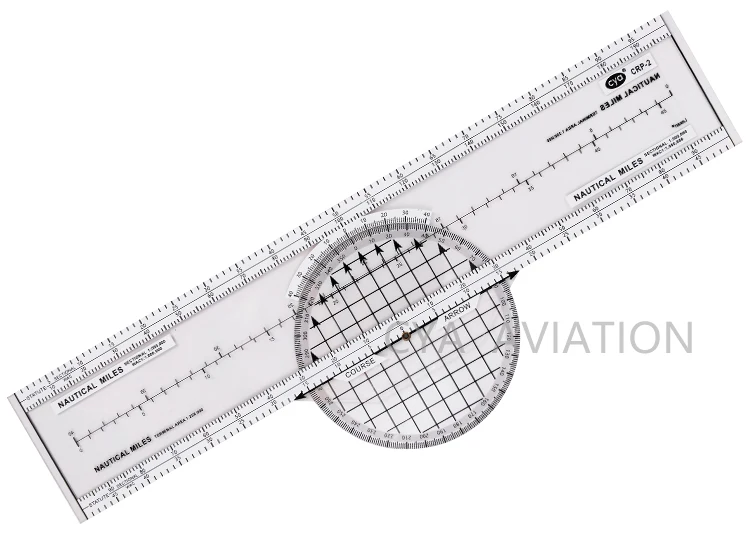 Premium Plastic Azimuth Rotating Plotter Student Pilots Nautical Miles ...
