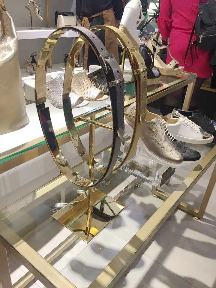 Wholesale Metal Gold Leather Double Belt Display Stand For Retail,Belt ...