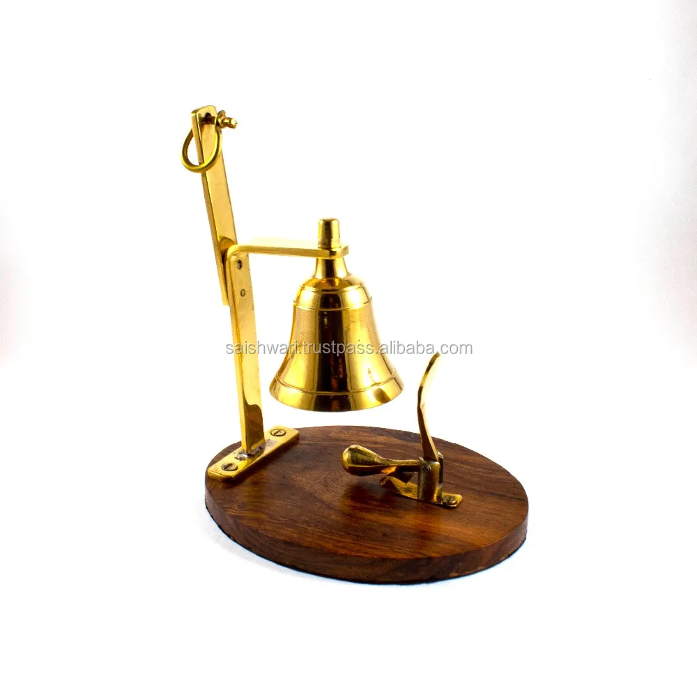 Brass Nautical Decor Gift Marine 6" Metal Desk Buzzer Bell Desktop ...