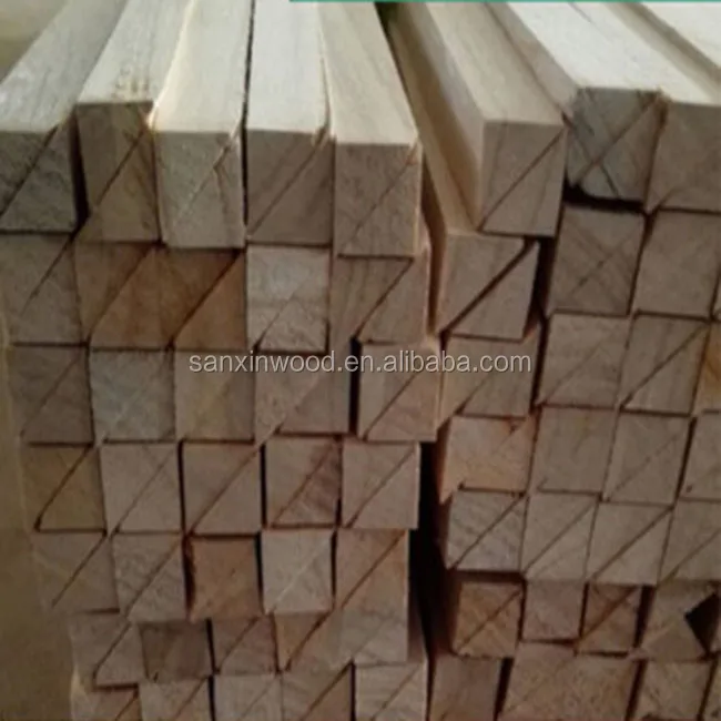 Chamfer Strip Paulownia Triangular Wood Strips - Buy Triangle Wood ...