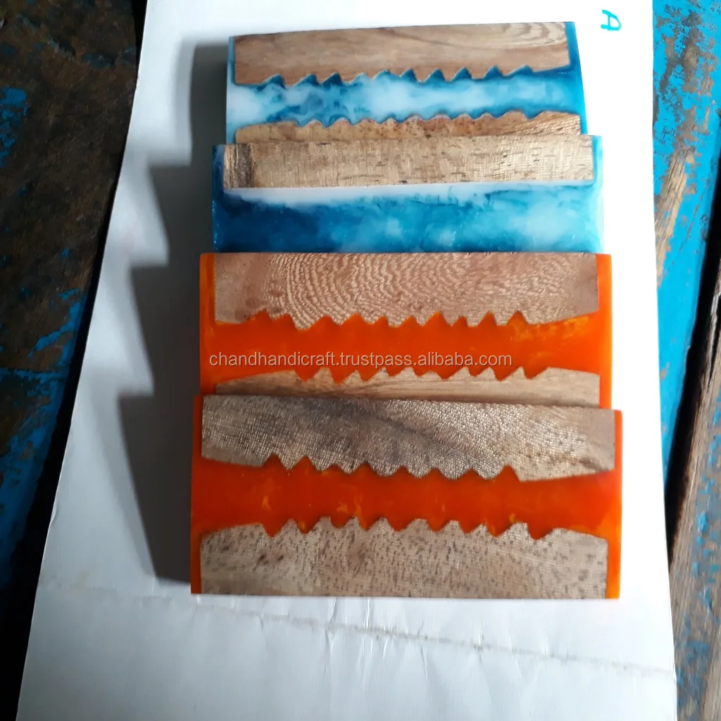 Hybrid Blue Pearl EPOXY RESIN (ACRYLIC) KNIFE Scales