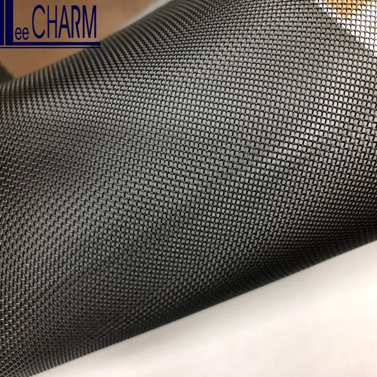 LCDW006 Taiwan Nylon Square Stiff Black Mesh Fabric