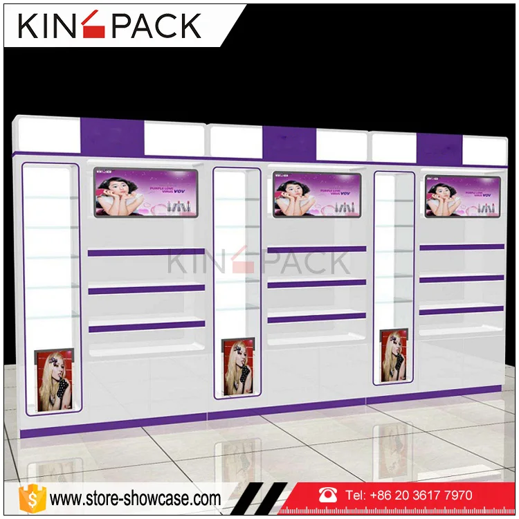 New Arrival Mdf Wood Made Mac Make Up Cosmetics Floor Display Stand ...