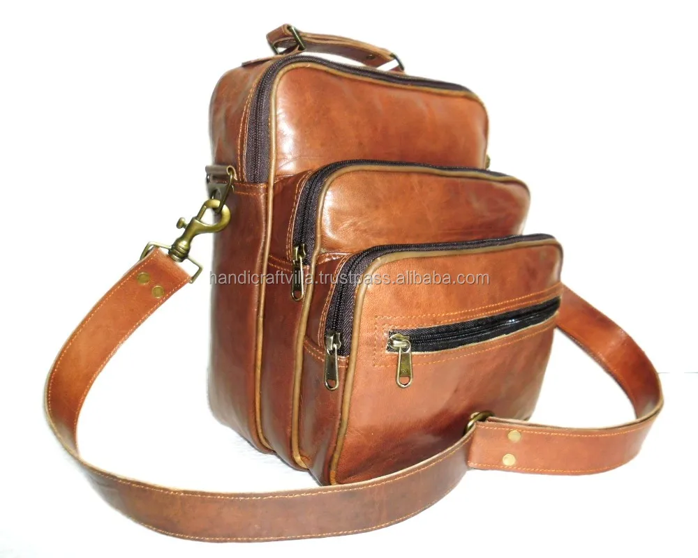 Designer Postman Leather Bag With Zipper - Buy Designer Postman Leather ...