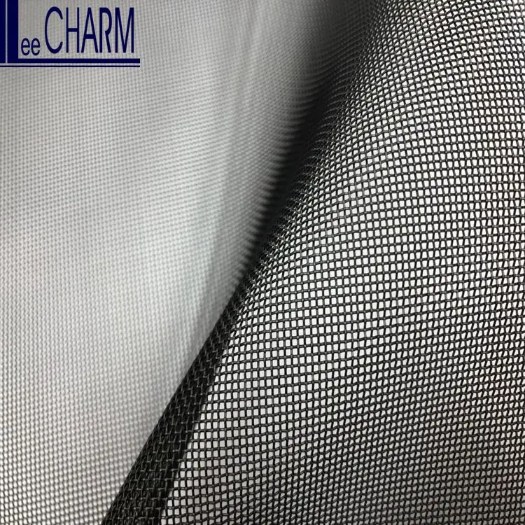 LCDW006 Taiwan Nylon Square Stiff Black Mesh Fabric