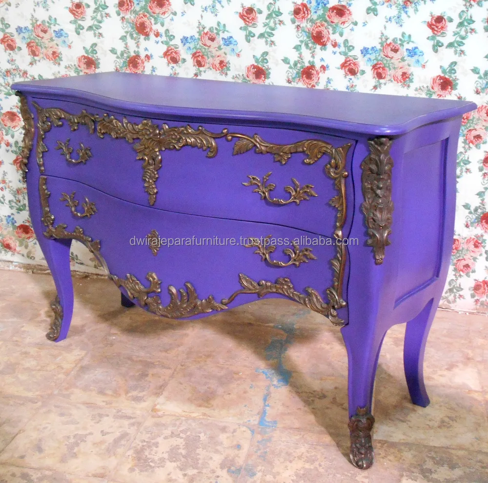 Gabriella Purple Chest of Drawers - Elegant Living Room Furniture