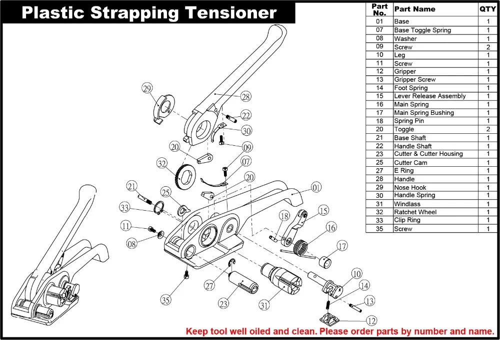 Ybico P330 Manual Plastic Strapping Tensioner - Buy Tensioner,Tighten ...