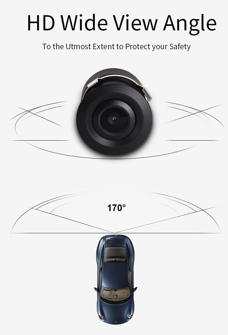 Car Back up Hidden Camera - 22.5MM Wide Angle Reverse Camera