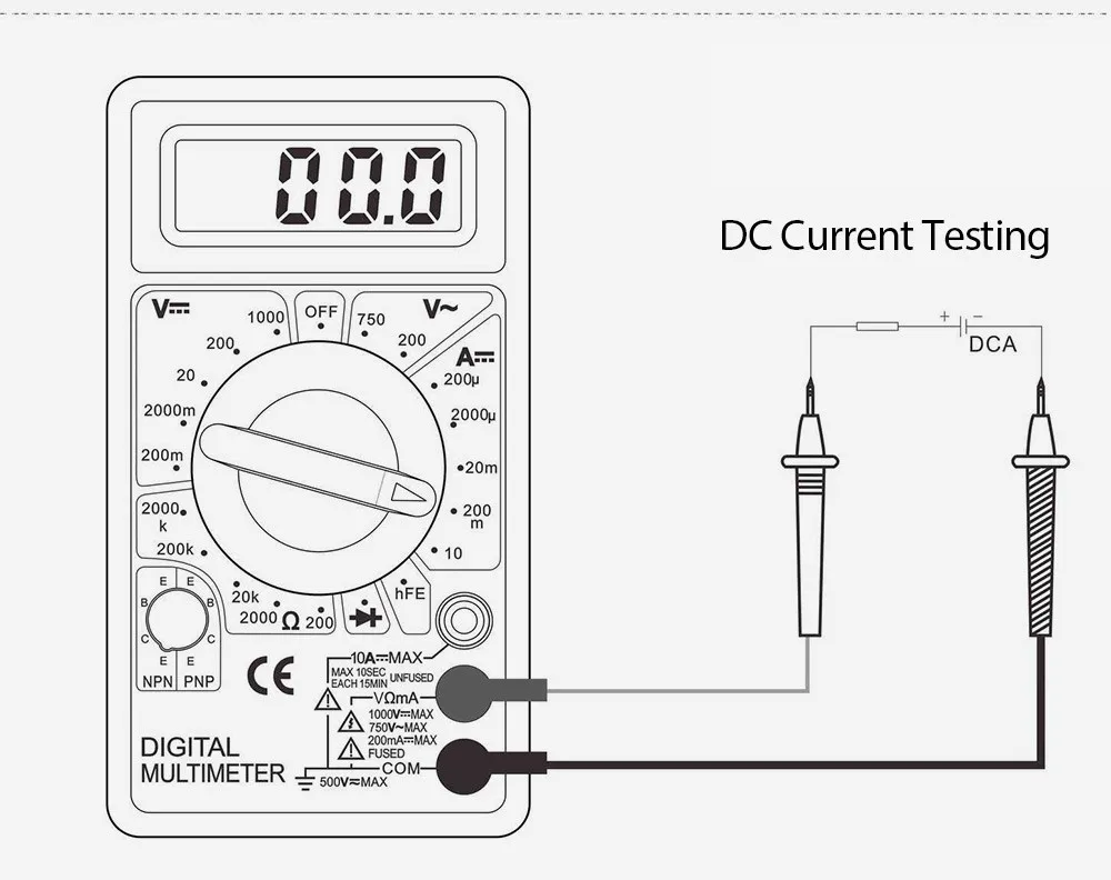 DT830B AC/DC Digital Multimeter - Precision & Portability