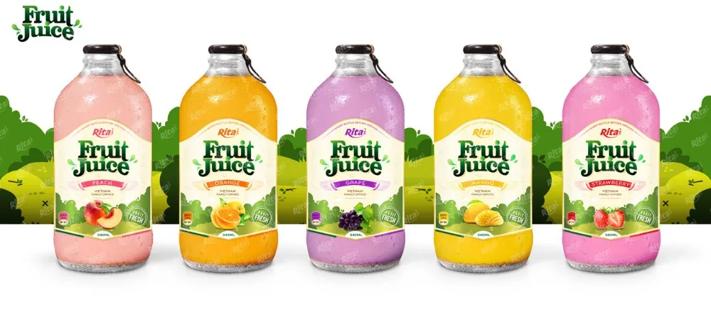 340ml Glass Bottle Fresh Orange Juice Drink - Buy Orange Juice,Orange ...