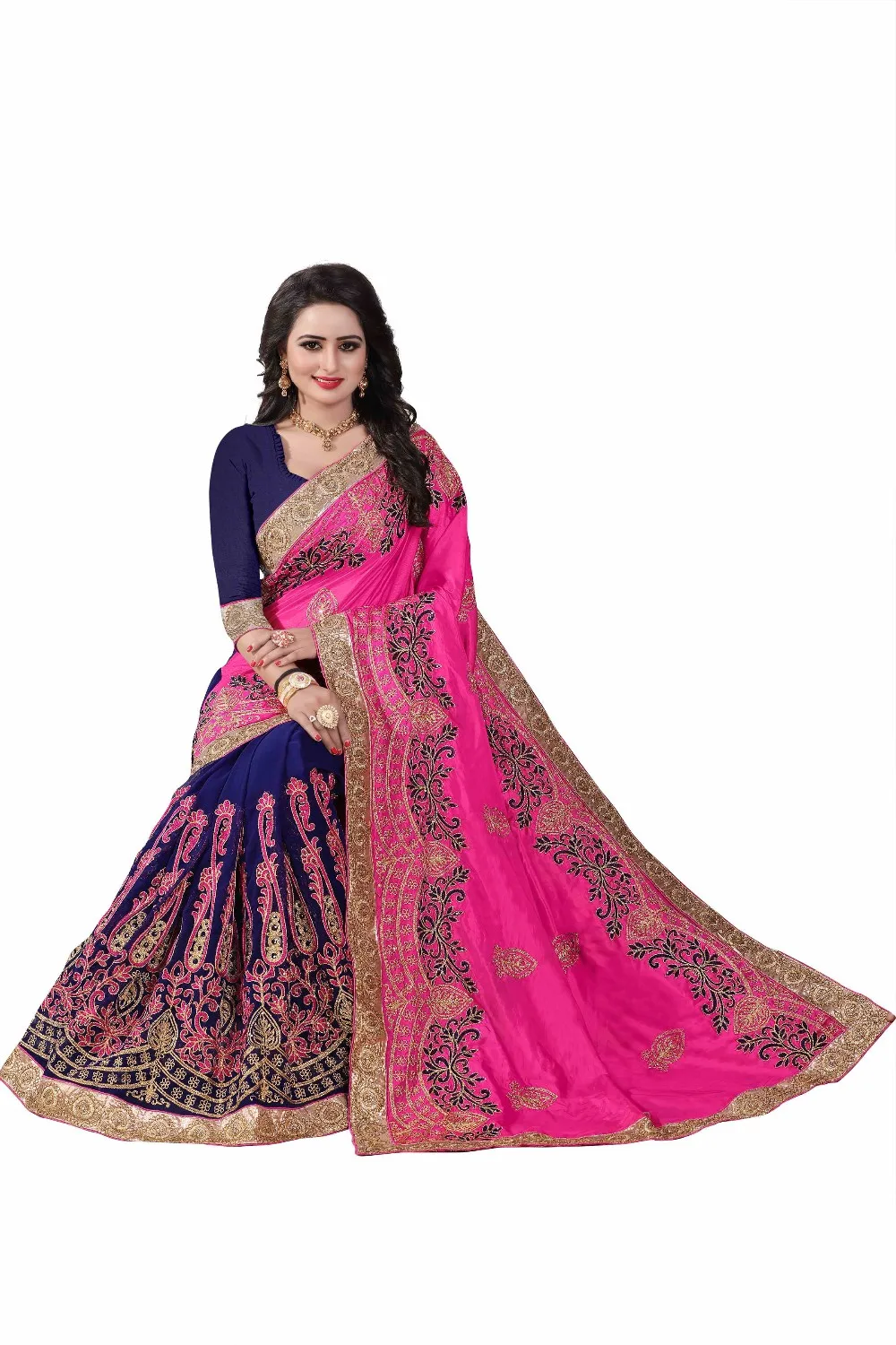 Indian Islamic Women Wear Art Silk Saree Blouse Wholesale Surat Cotton ...