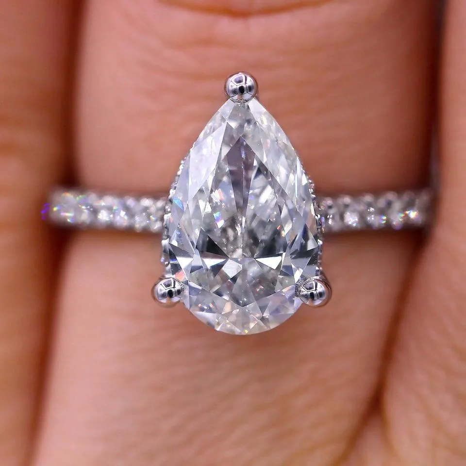 Pear Cut Vvs Clarity D Color White Loose Real Natural Diamond - Buy Vvs ...