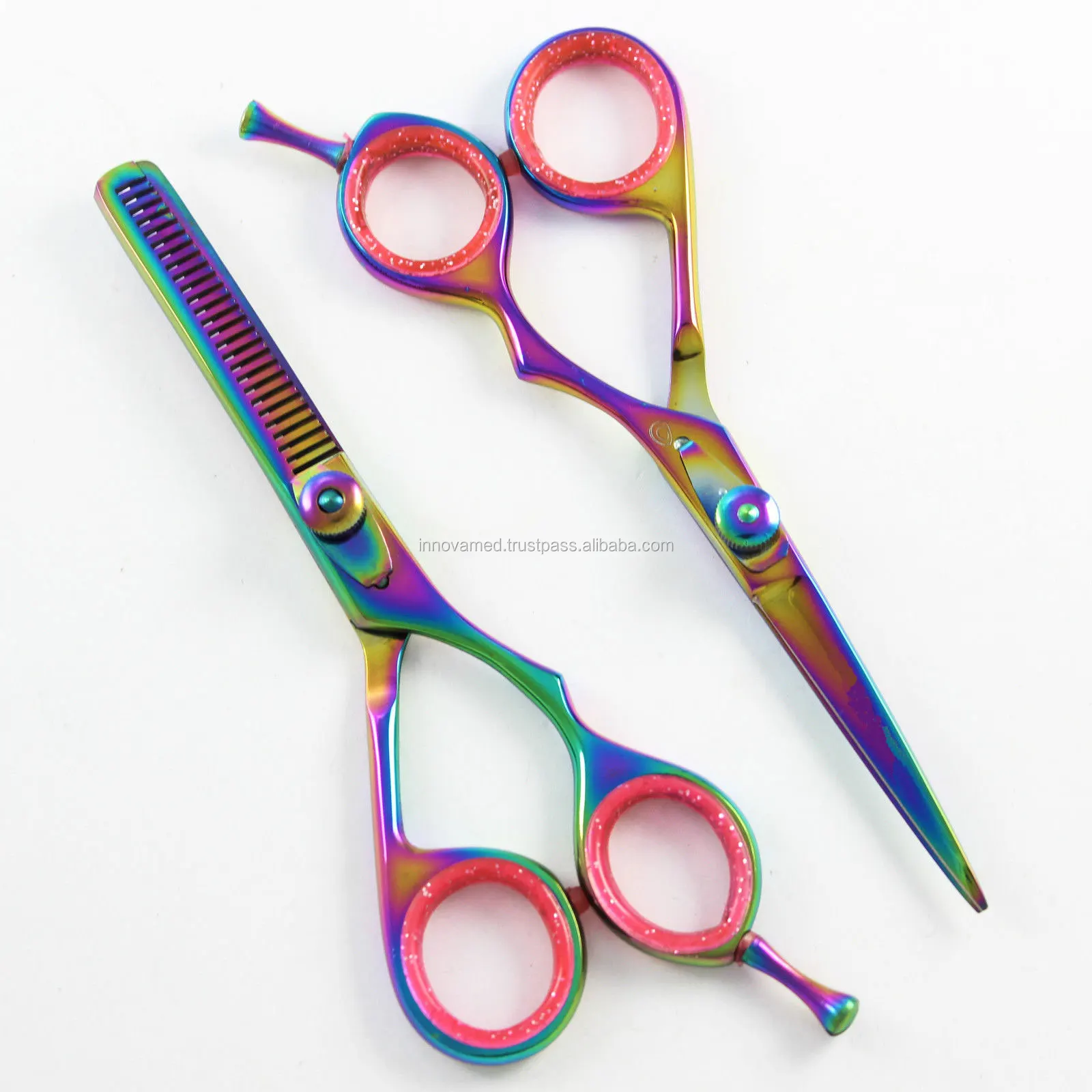 Professional Hairdressing Scissors Barber Thinning Shears Razor Comb ...