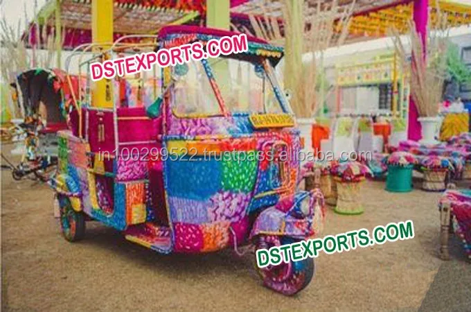 Decorative Rickshaw for Wedding Shoot - Stylish & Customized