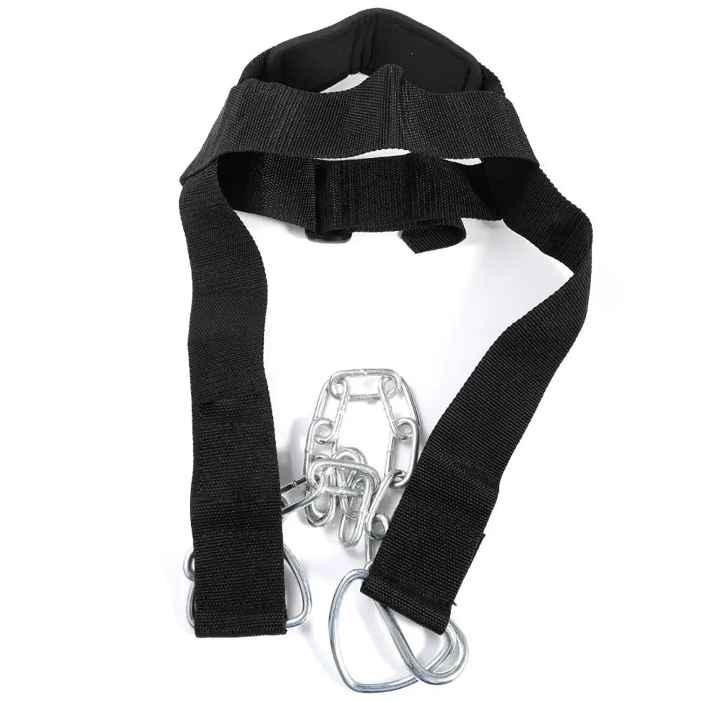 Leather Head Harness Belt Dipping Training Weight Lifting Gym Boxing ...