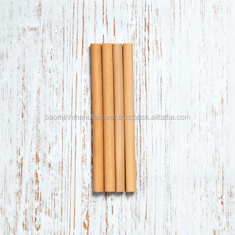 Customized Logo Reusable Bamboo Straw With Coconut Brush - Buy Bamboo ...