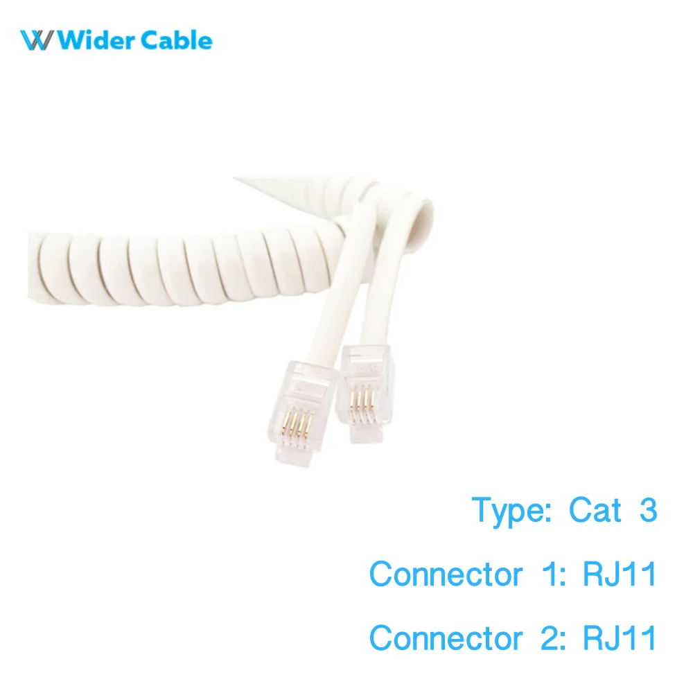 Factory Wholesale High Speed Cable Telephone Rj11 28awg Ul20251 Spiral ...