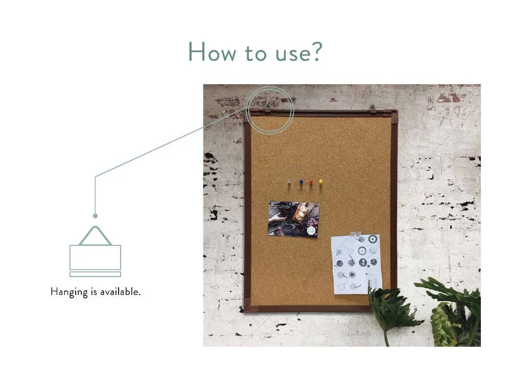 Cork Board Notice Pin Memo Board For Home Office Decor - Buy Cork Board ...