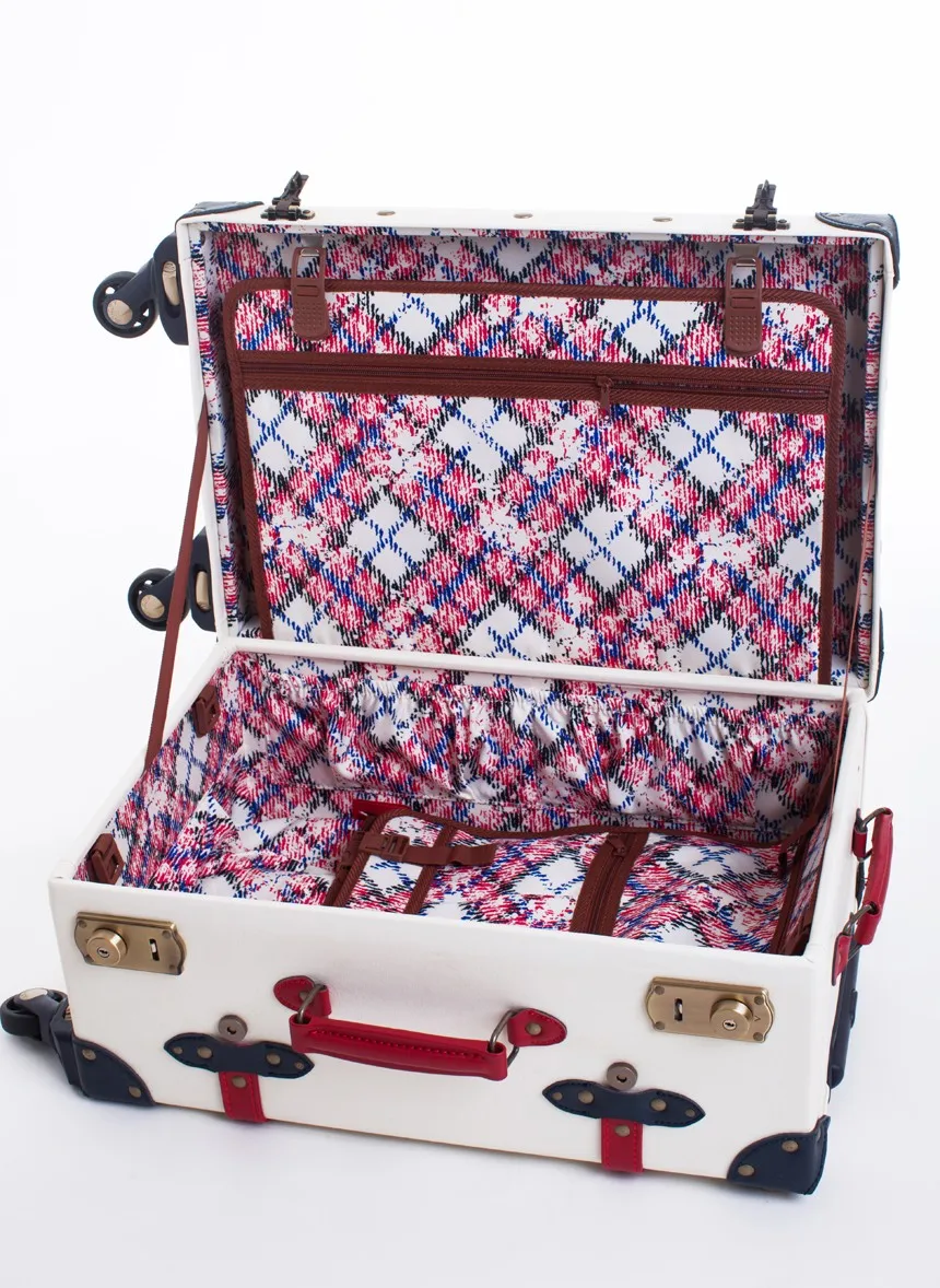 Travel Trunk Luggage Bag,Beautiful Suitcase,Old Fashion Style Carry-on ...