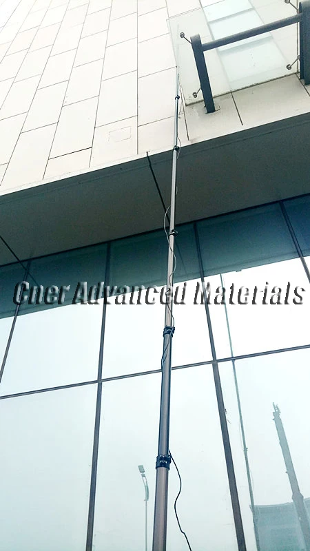 12m 15m 20m 25 Meters Carbon Fiber Telescopic Poles/cner Window ...
