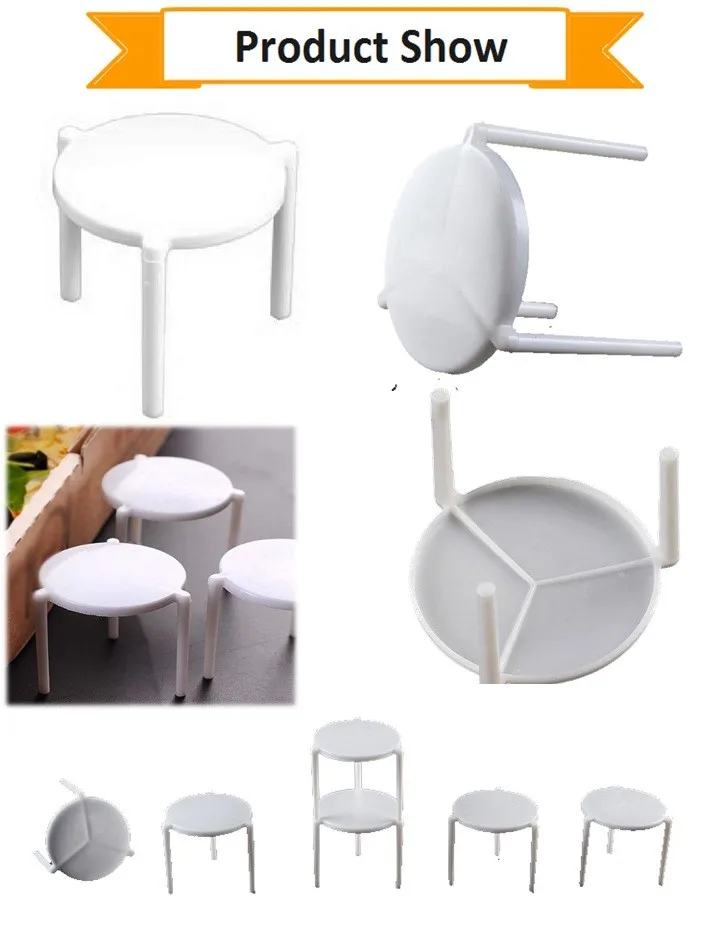 Sunrise PP Plastic Tripod Pizza Saver - Sustainable & Durable