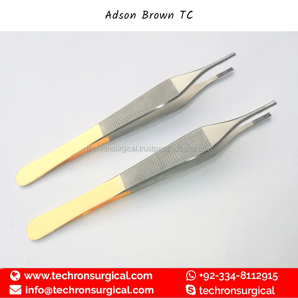 Tc Brown-adson Forceps 4 3/4" 7x7 Teeth With Tungsten Carbide Insert ...