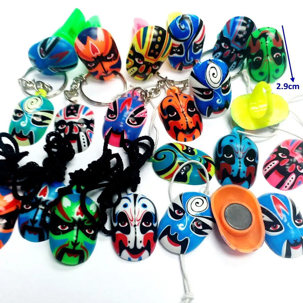 100 Pcs Unisex Mix Peking Opera Mask Loot Boys Girl Kids Birthday Party ...