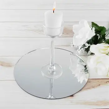 12'' Round Glass Mirror Centerpieces For Wedding Or Party Decoration ...
