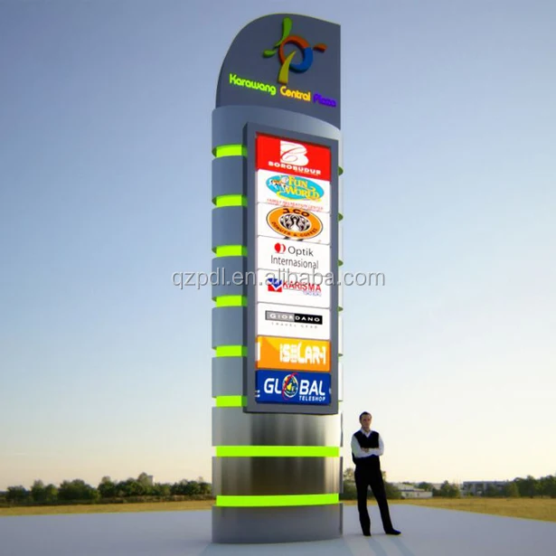 Outdoor Waterproof Standing Aluminum Led Pylon Sign - Buy Pylon Sign ...