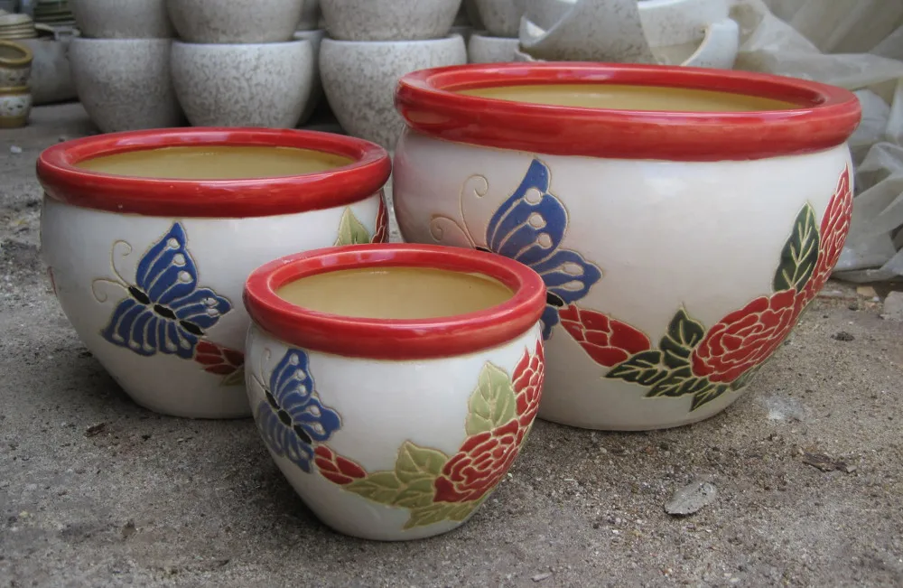 Handmade Garden Decorative Ceramic Flower Pot With New Design Pottery ...