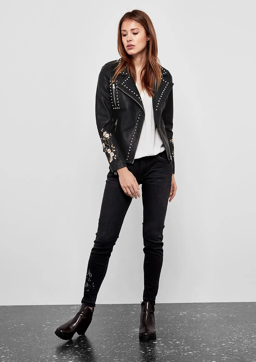 Clothing New European American Style Lotus Leaf Edge Sleeve Leather ...