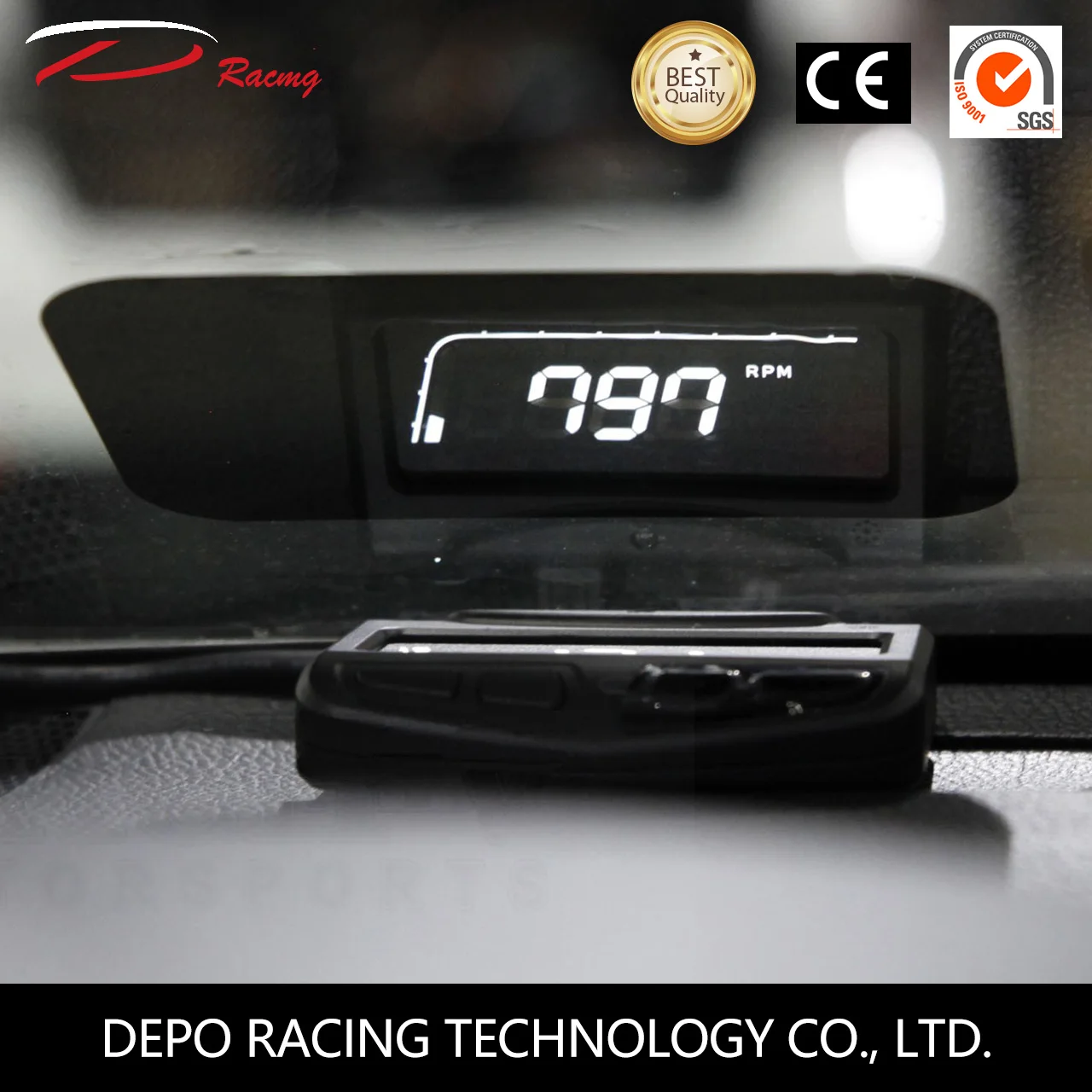 6 in 1 HUD Tachometer - RPM, Speed, Voltage, & More