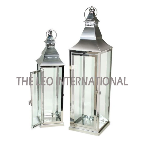 Faux Leather Handle Lantern Black Color Faux Leather Handle Metal ...