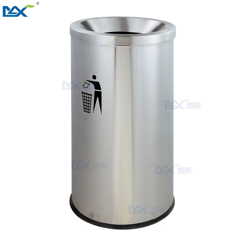 80 L Bulat Stainless Steel Pintu Lift Tempat Sampah/tempat Sampah ...