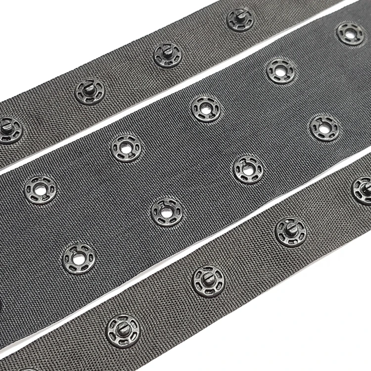 Plastic Snap Button Tape For Garment Polyester Webbing Tape Press Snap ...