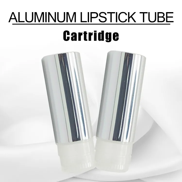 Silver Metal Luxury Lipstick Container Tube Galore For Cosmetic ...