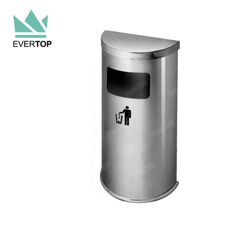 Full Collection Stainless Steel Trash Litter Bin Dustbin Public Metal ...