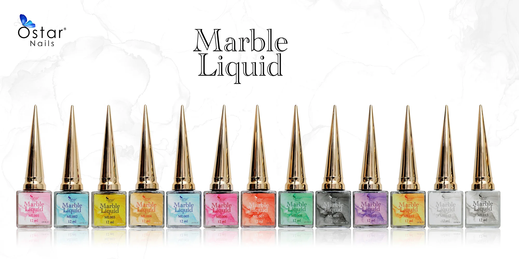 Marble Gel Nail Polish Ink Watercolor Blooming Nail Art Design - Buy ...